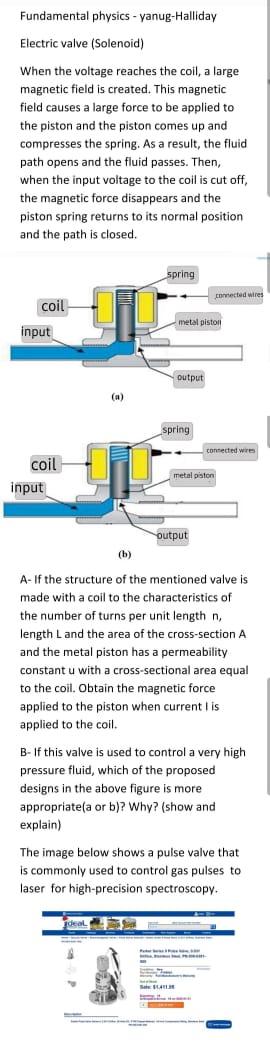 Fundamental physics - yanug-Halliday Electric valve | Chegg.com