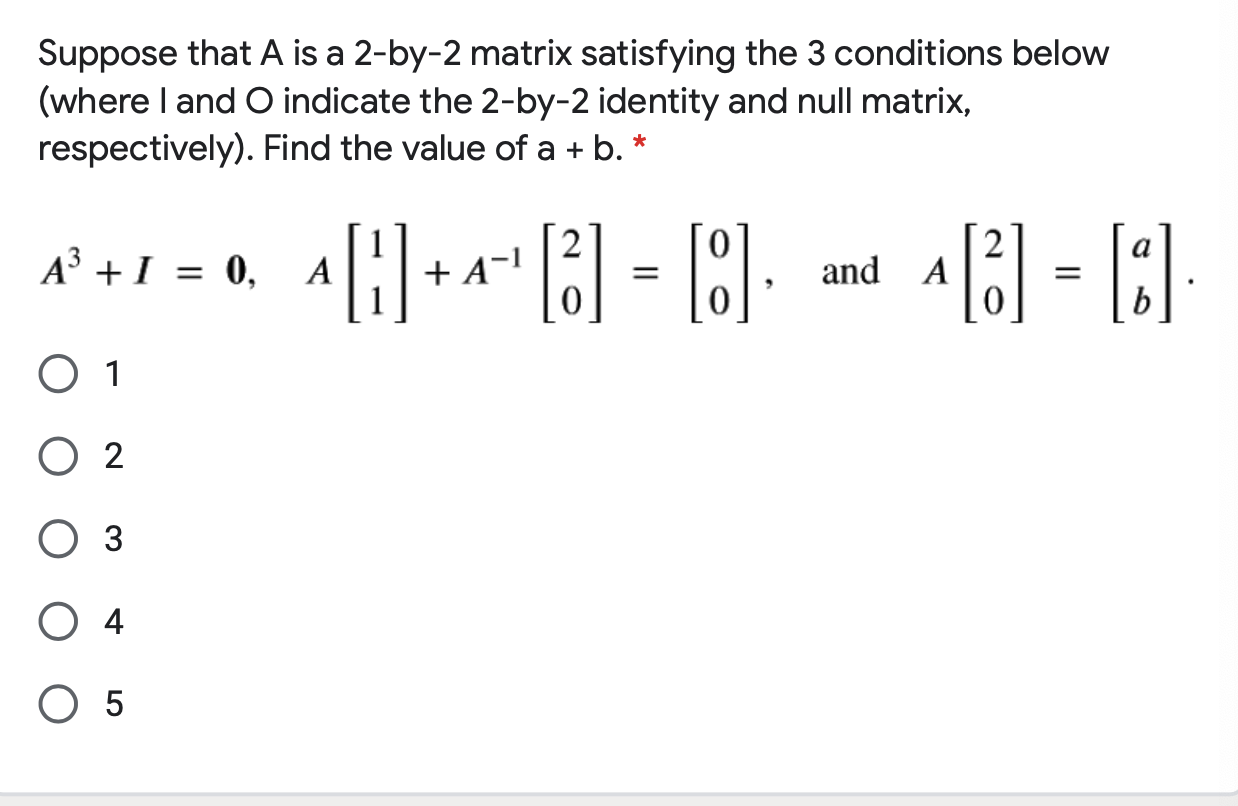 Solved Suppose that A is a 2-by-2 matrix satisfying the 3 | Chegg.com