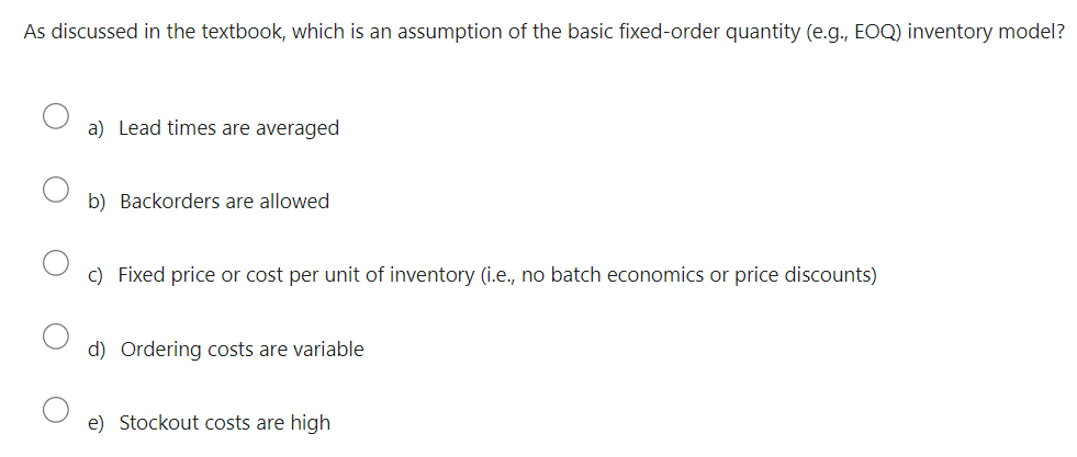 Solved As discussed in the textbook, which is a | Chegg.com