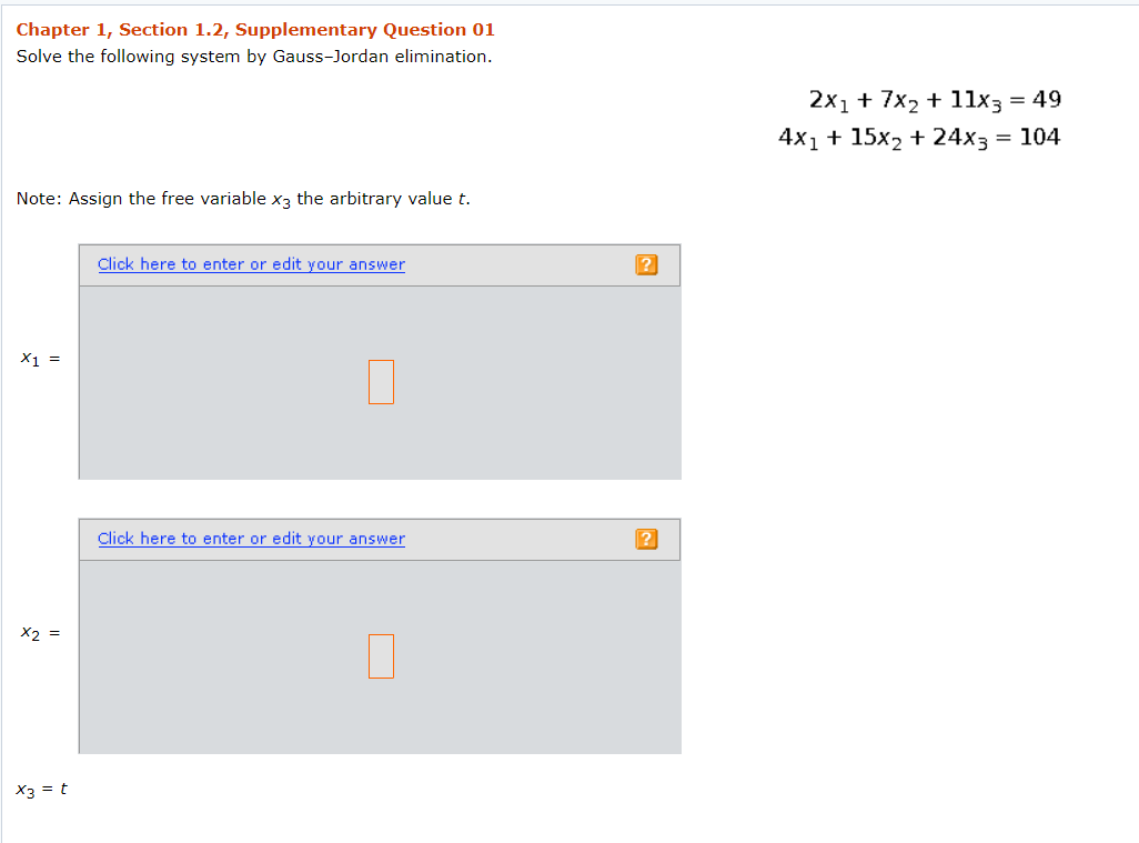 Solved Chapter 1, Section 1.2, Supplementary Question 01 | Chegg.com