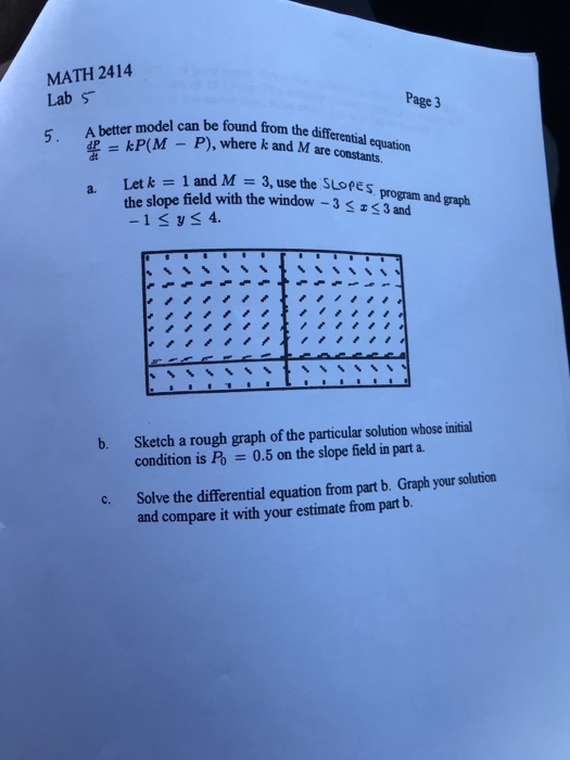 Solved MATH 2414 Lab s 5 A better model can be found from | Chegg.com