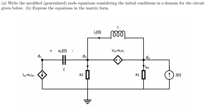 Solved (a) Write the modified (generalized) node equations | Chegg.com