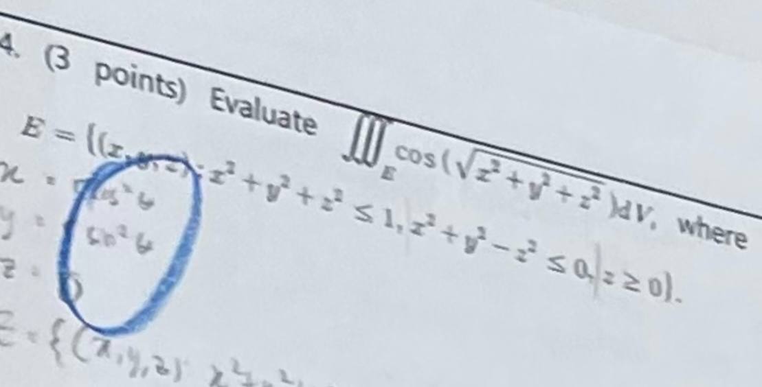 Solved 4. (3 points) Evaluate | Chegg.com
