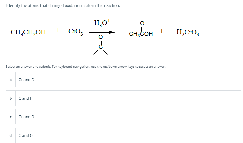 Solved Identify the atoms that changed oxidation state in | Chegg.com