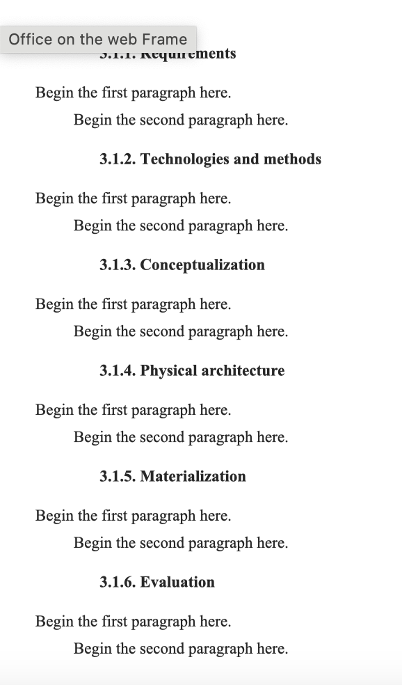 Solved Office on the web FrameJ.1.1. ﻿nequirementsBegin the | Chegg.com