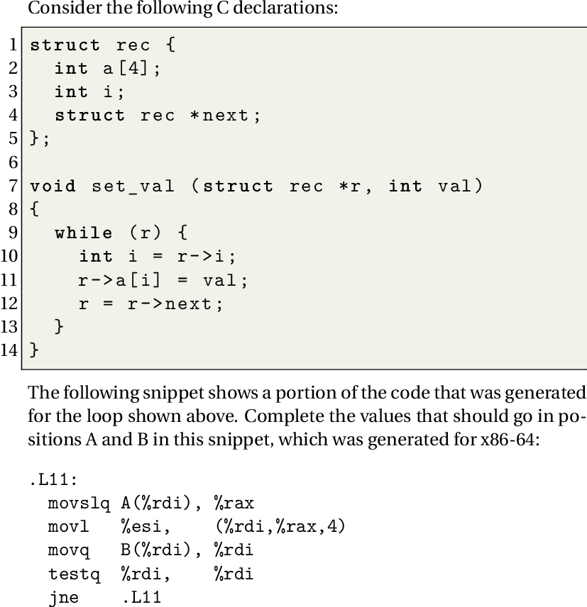 Consider the following C declarations: | Chegg.com Consider the following C declarations: | Chegg.com