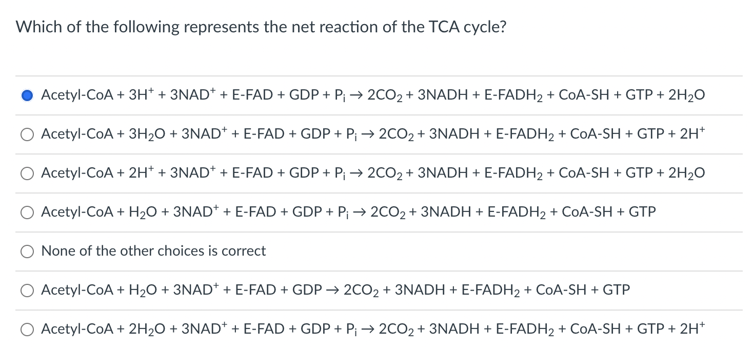 Solved Which of the following represents the net reaction of | Chegg.com