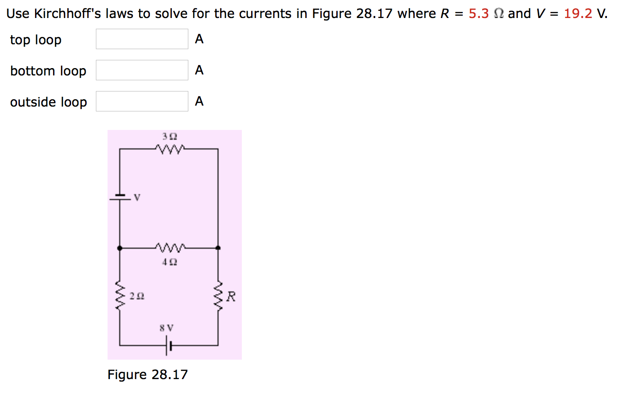 Solved Use Kirchhoff's laws to solve for the currents in | Chegg.com