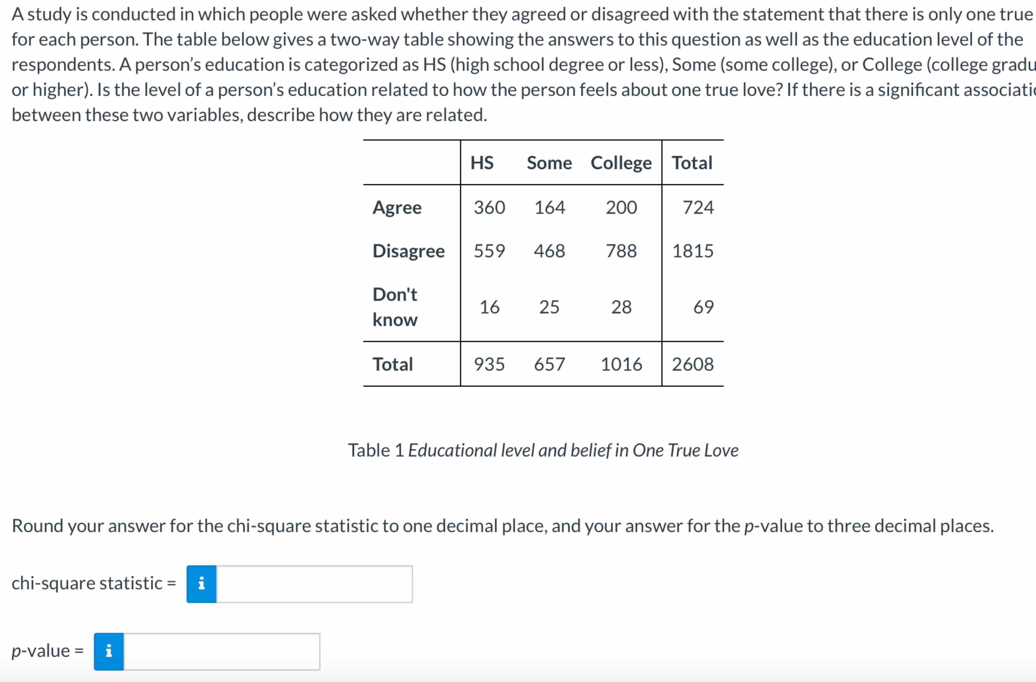 Solved A study is conducted in which people were asked | Chegg.com
