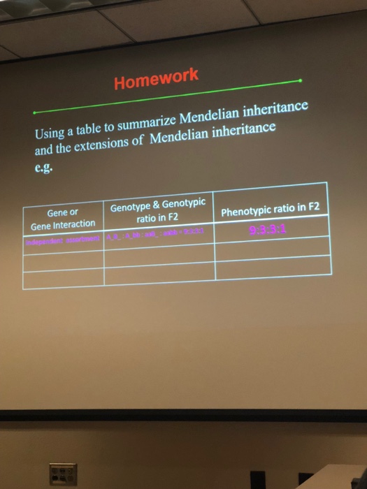 Solved Homework Using a table to summarize Mendelian | Chegg.com