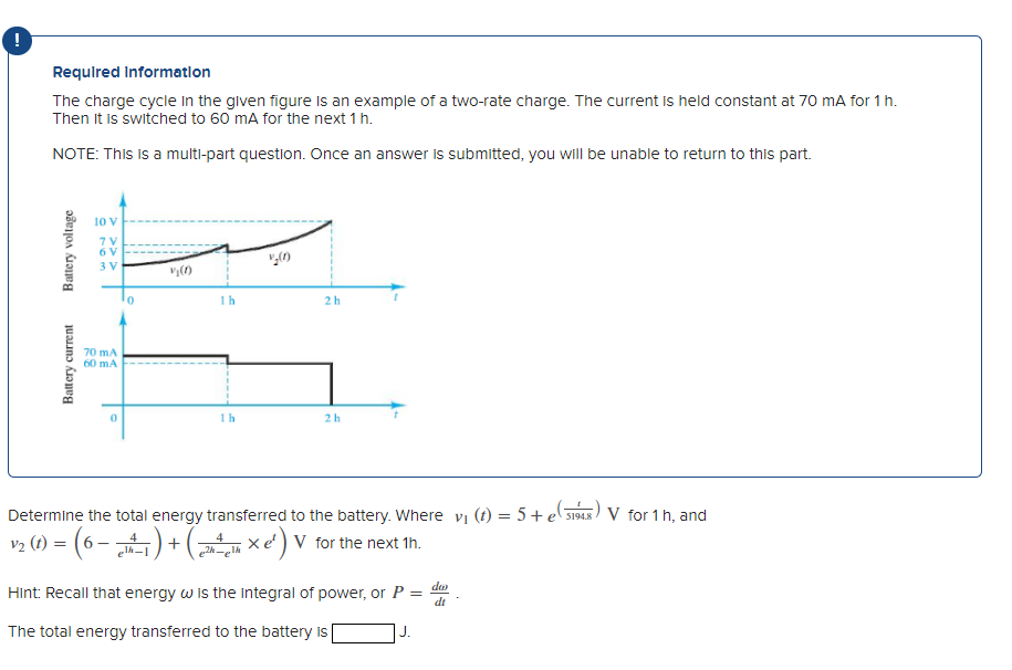 Solved !Required InformationThe charge cycle in the given | Chegg.com