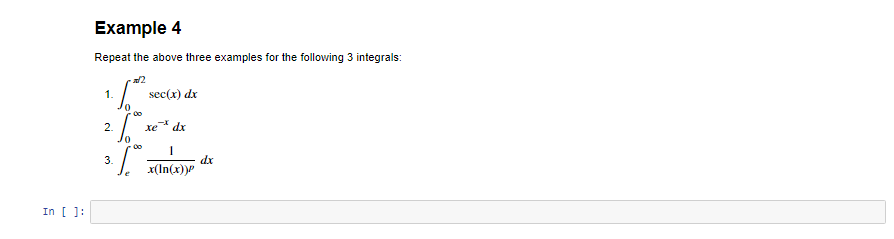 Solved Lab 06 - Improper Integrals Overview In this lab, we | Chegg.com