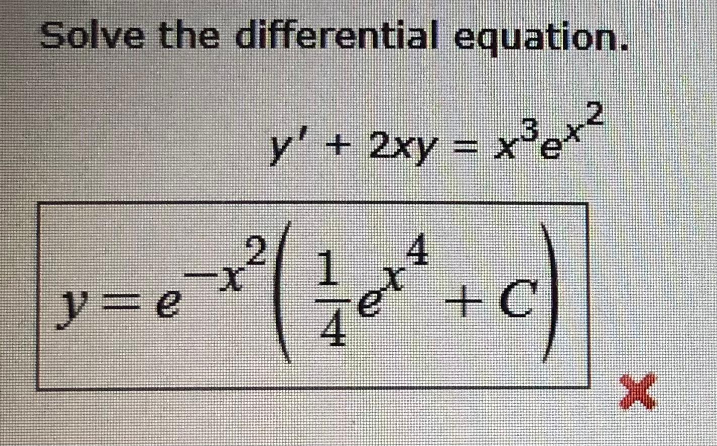 Solved Solve the differential equation. | Chegg.com