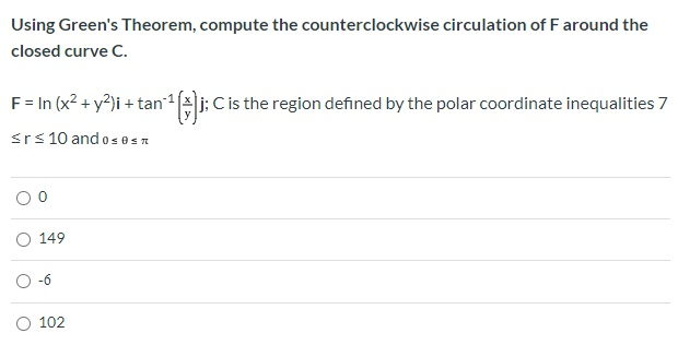 Solved Using Green's Theorem, compute the counterclockwise | Chegg.com