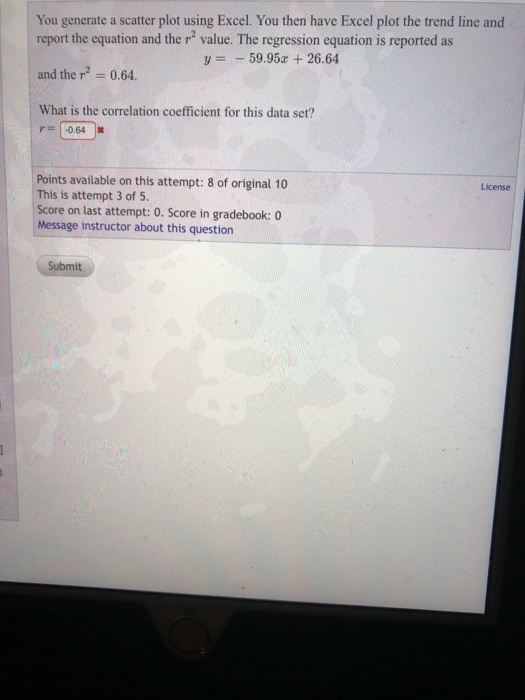 Solved You generate a scatter plot using Excel. You then | Chegg.com