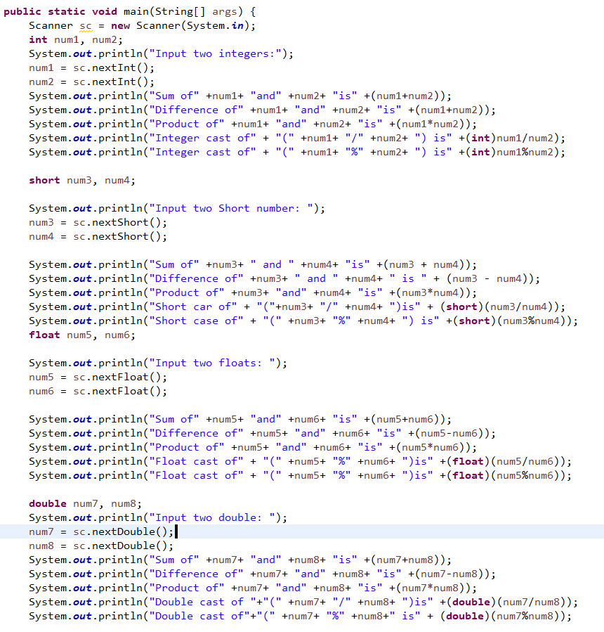 Solved public static void main(String[] args) { Scanner sc = | Chegg.com