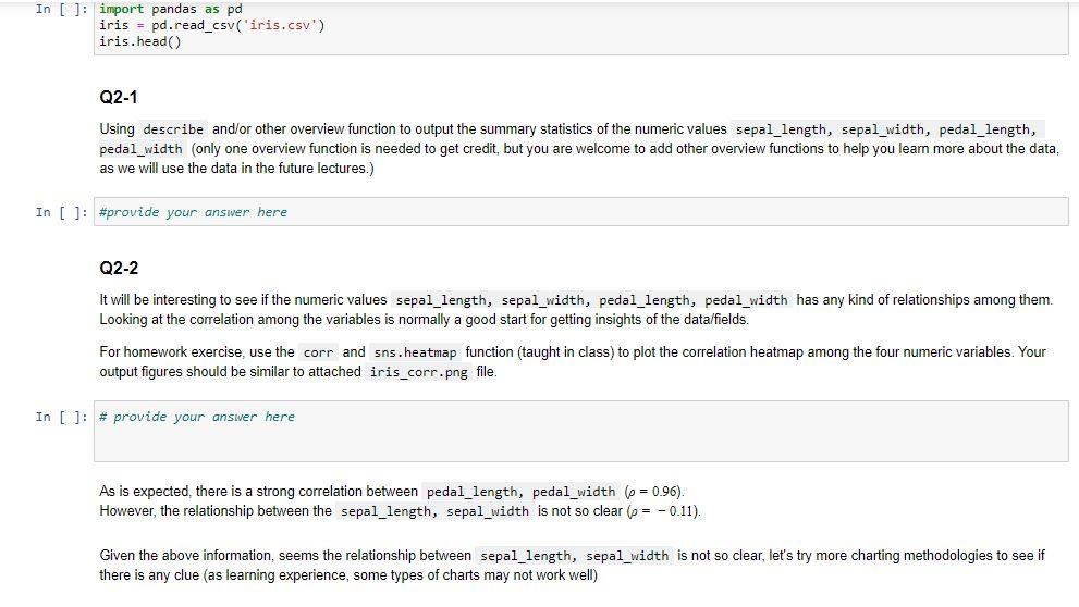 Solved In [ ]: import matplotlib.pyplot as plt import numpy | Chegg.com