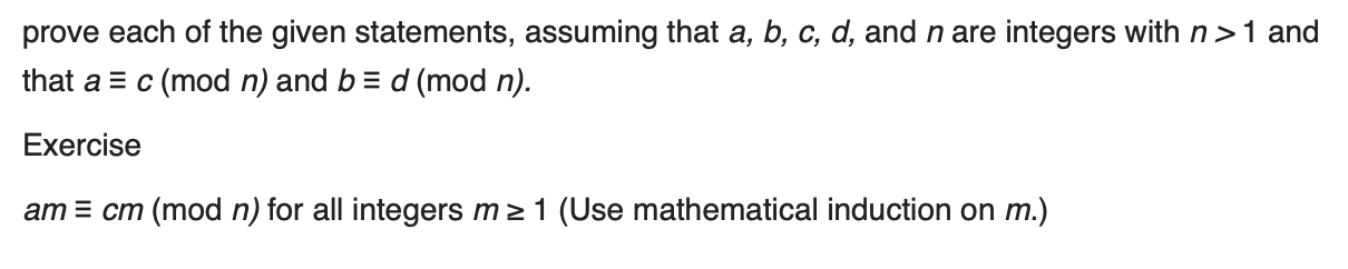 Solved prove each of the given statements, assuming that a, | Chegg.com