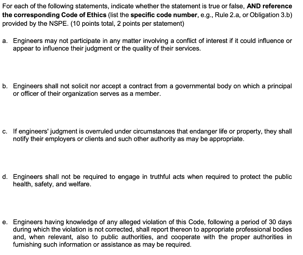 Solved For each of the following statements, indicate | Chegg.com