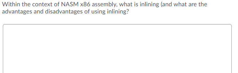 Solved Within the context of NASM x86 assembly, what is | Chegg.com