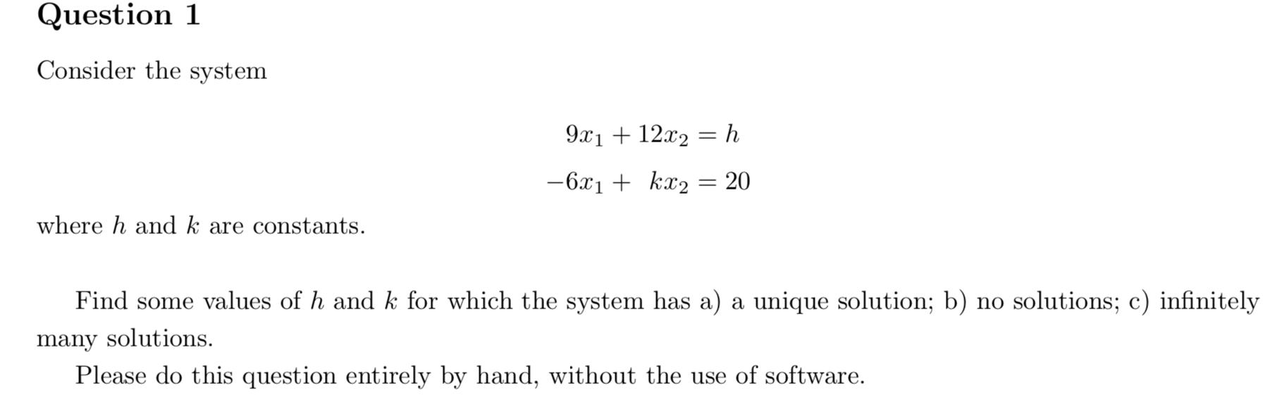 Solved Question 1Consider the | Chegg.com