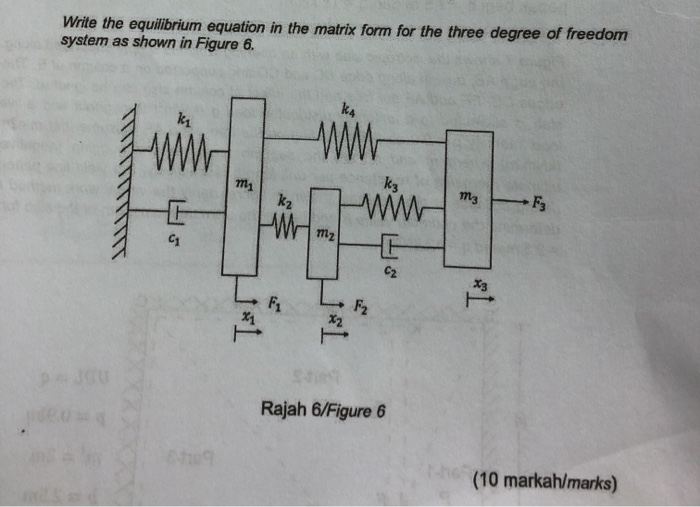 Solved Write the equilibrium equation in the matrix form for | Chegg.com