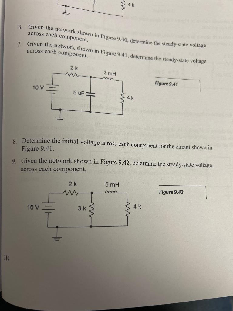 Solved 6. Given the network shown in Figure 9.40 , determine | Chegg.com