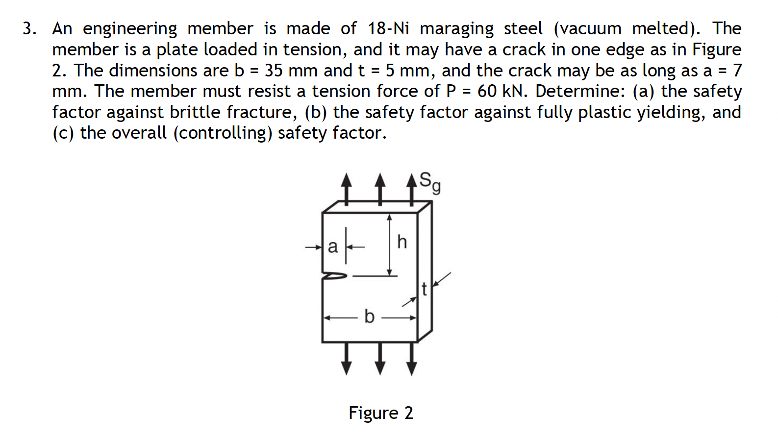 Solved An engineering member is made of 18-Ni maraging steel | Chegg.com