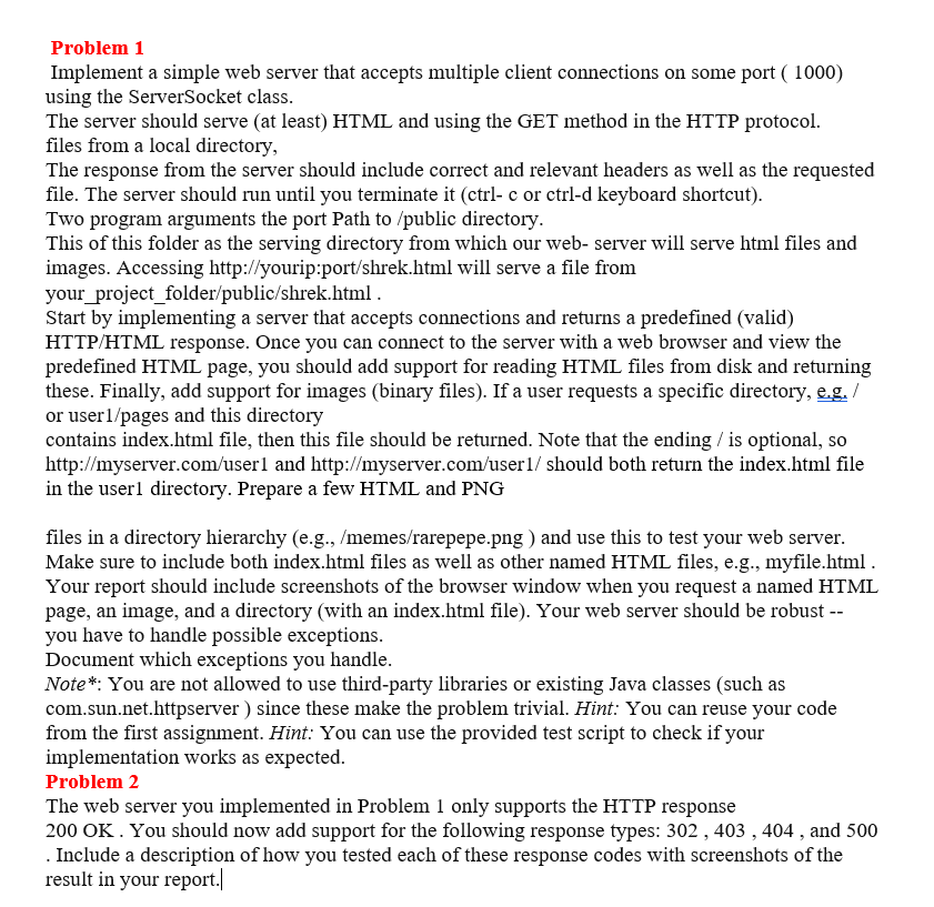 java this is whole question do you want the code that | Chegg.com