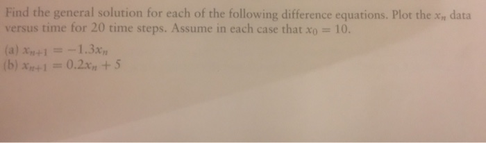 Solved Find the general solution for each of the following | Chegg.com