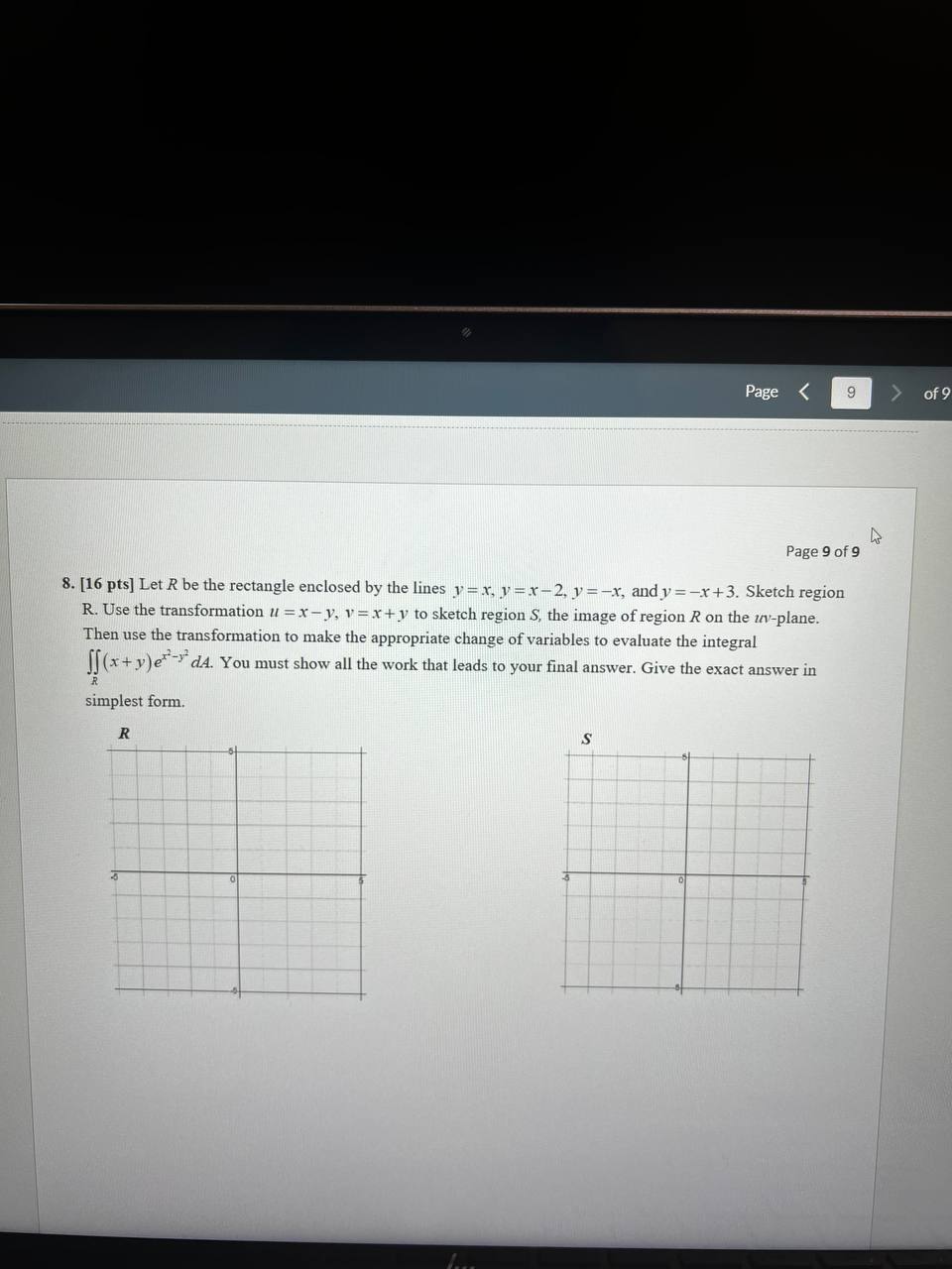 Solved 8. [16 pts] Let R be the rectangle enclosed by the | Chegg.com