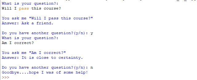 Solved Python , A chatbot is a computer program designed to | Chegg.com