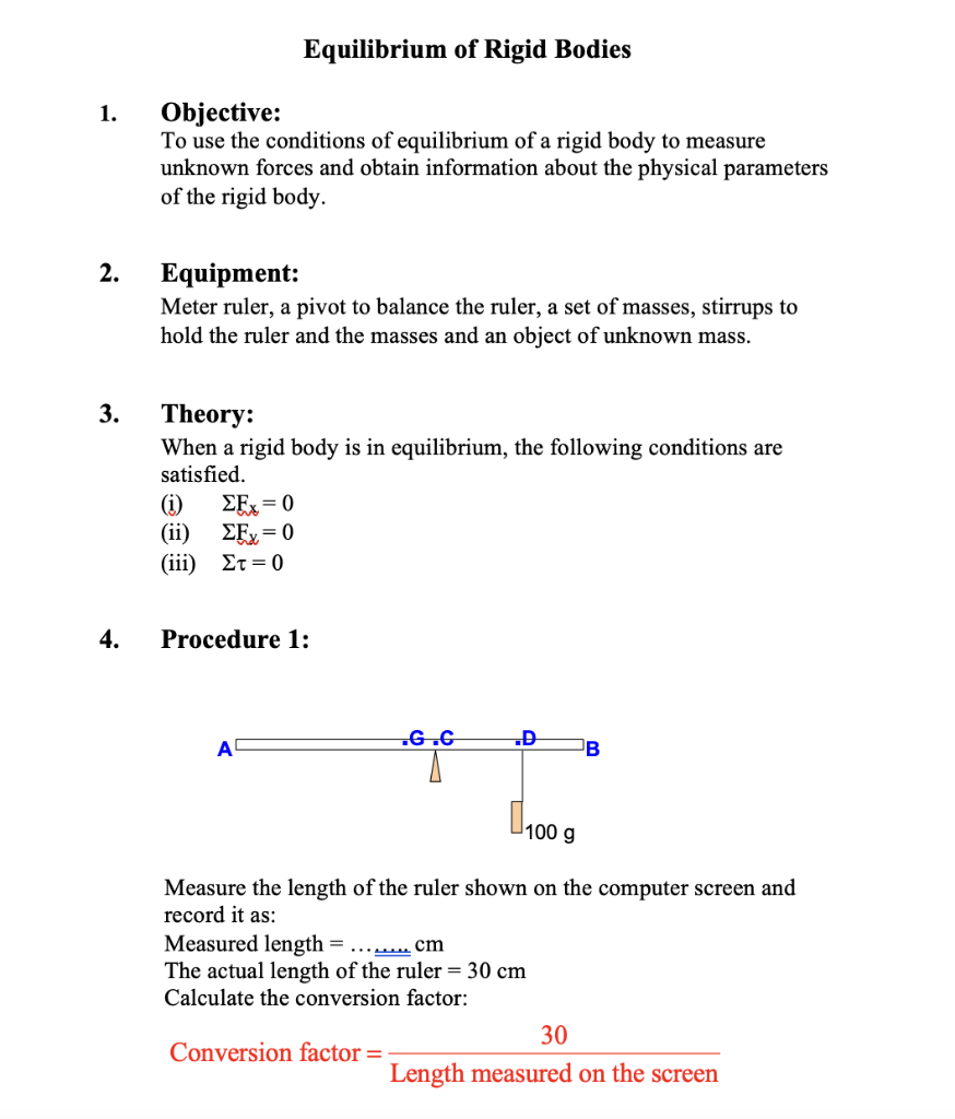 Solved 1. 2. 3. 4. Objective: To use the conditions of | Chegg.com