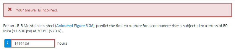 Solved For an 18-8 Mo stainless steel (Animated Figure | Chegg.com