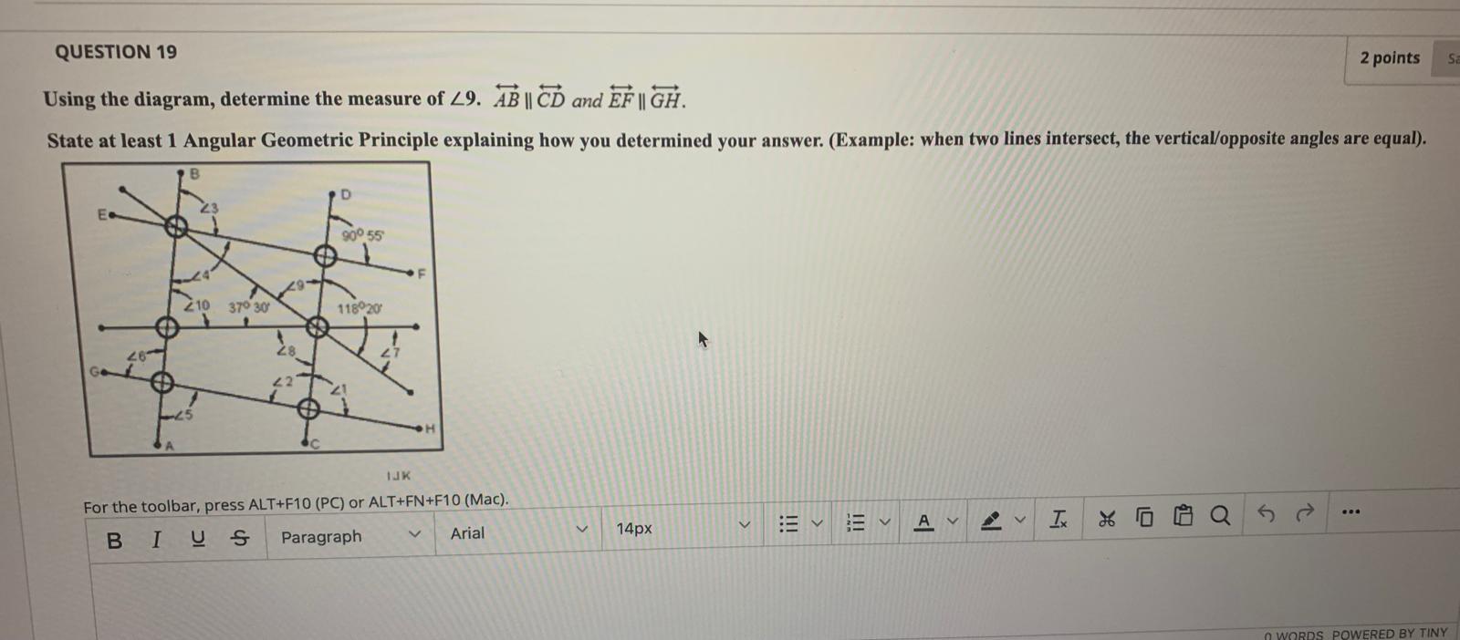 Solved s. QUESTION 19 2 points Using the diagram, determine | Chegg.com