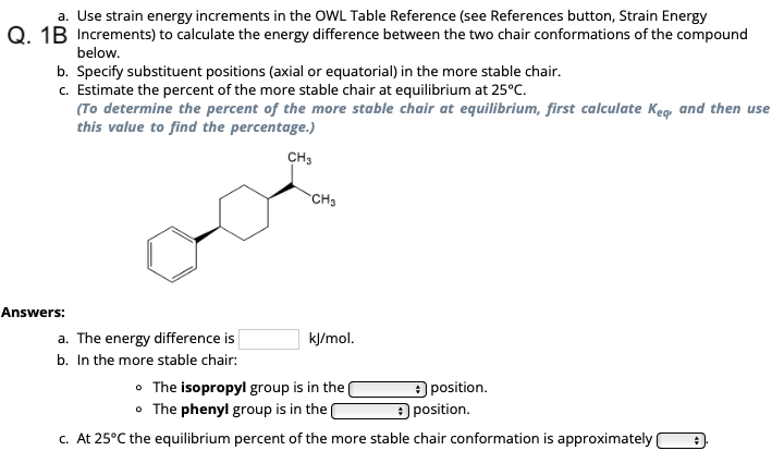 Solved 1Aa. Use strain energy increments in the OWL Table | Chegg.com