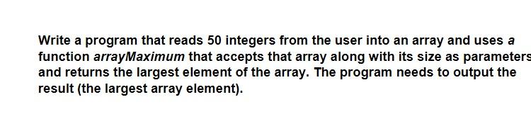 Solved Write a program that reads 50 integers from the user | Chegg.com