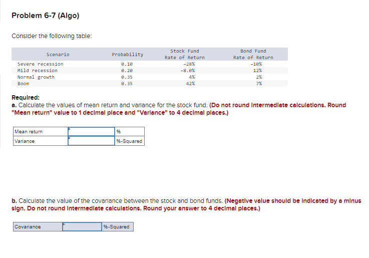 Solved Problem 6-7 (Algo) Consider the following table: | Chegg.com