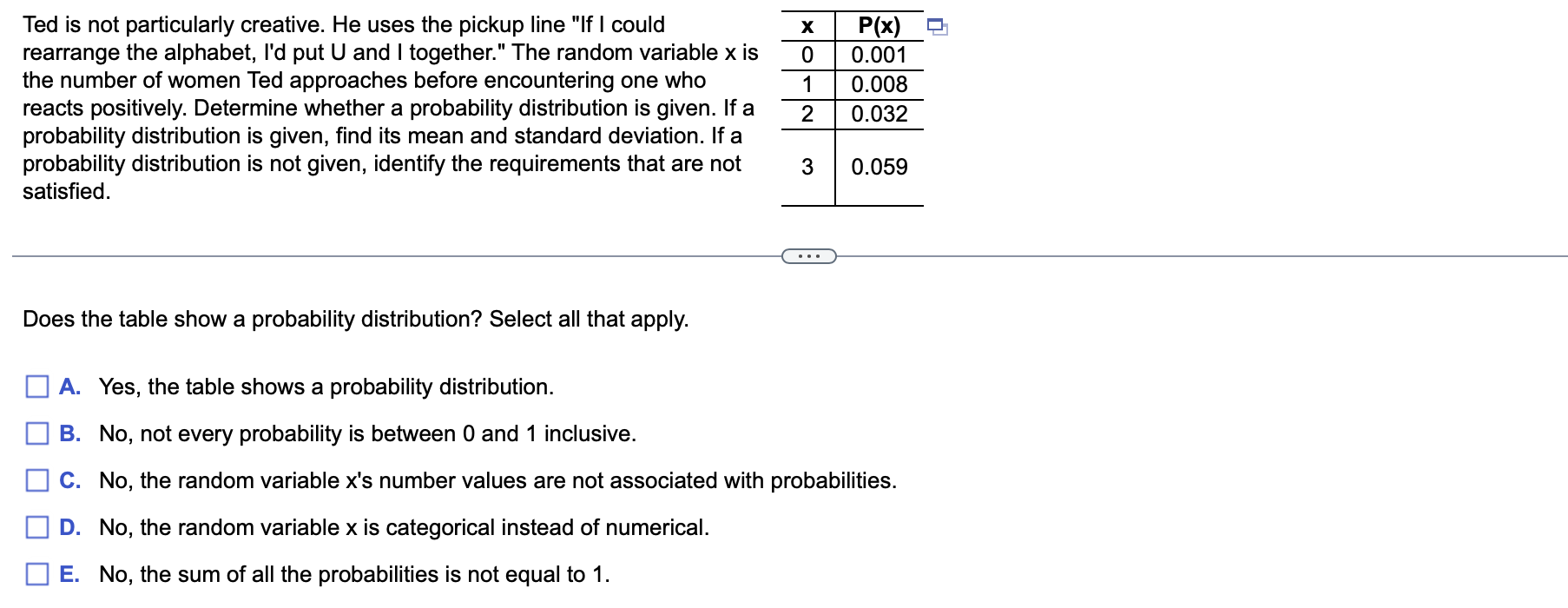 Solved Ted is not particularly creative. He uses the pickup | Chegg.com