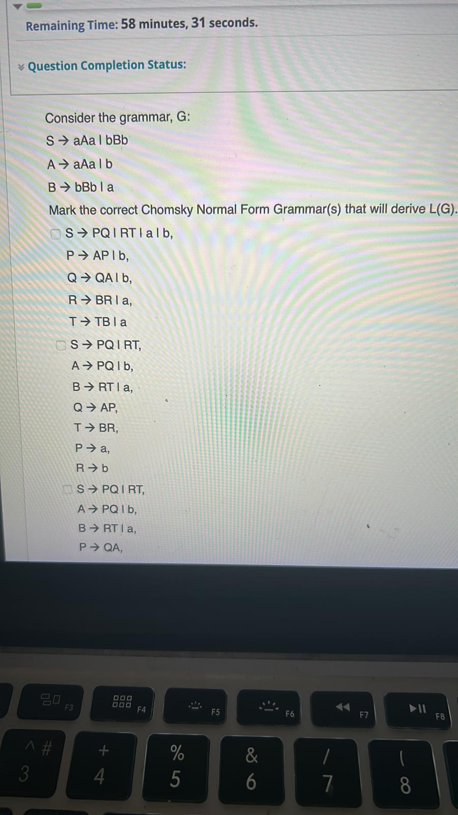 Solved Consider the grammar, G: S→aAa∣bBbA→aAa∣bB→bBb∣a Mark | Chegg.com