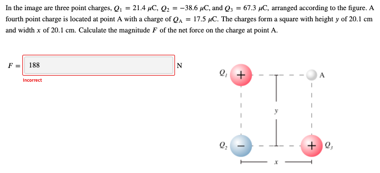 Solved Three Point Charges 𝑄1 22 4 μc Q1 22 4 μc