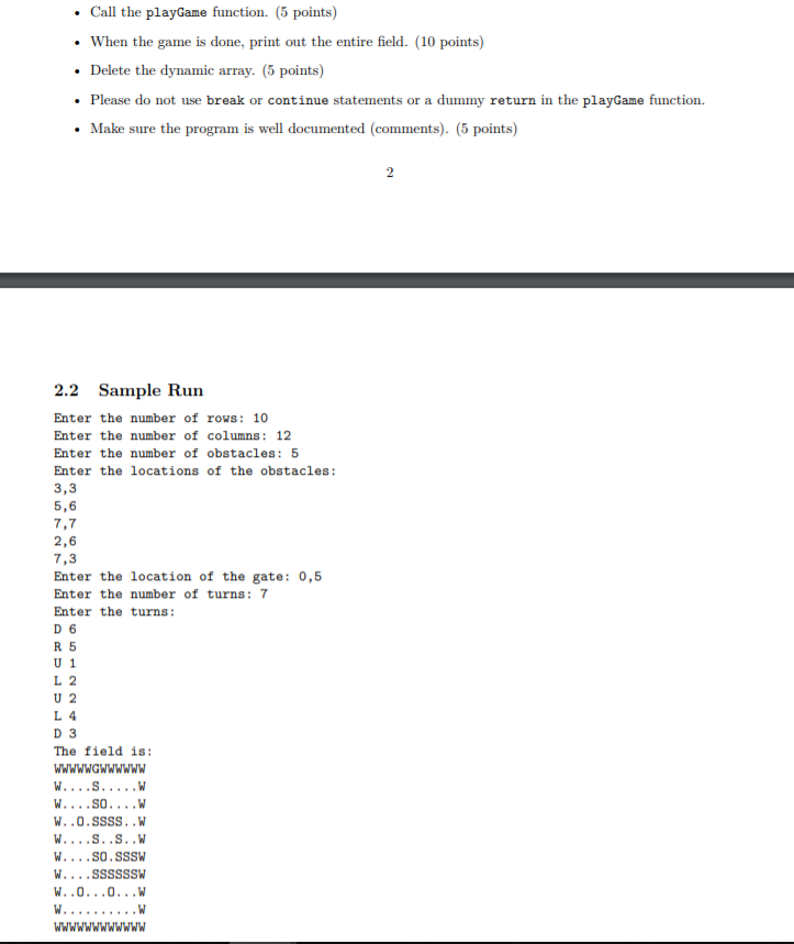 Solved Help with 2D array assignment only use iostream and | Chegg.com