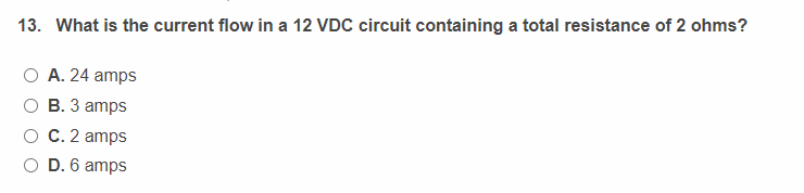 Solved What is the current flow in a 12 ﻿VDC circuit | Chegg.com
