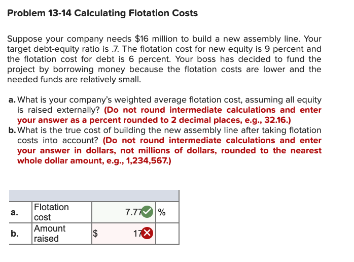 Solved Problem 13-14 Calculating Flotation Costs Suppose | Chegg.com