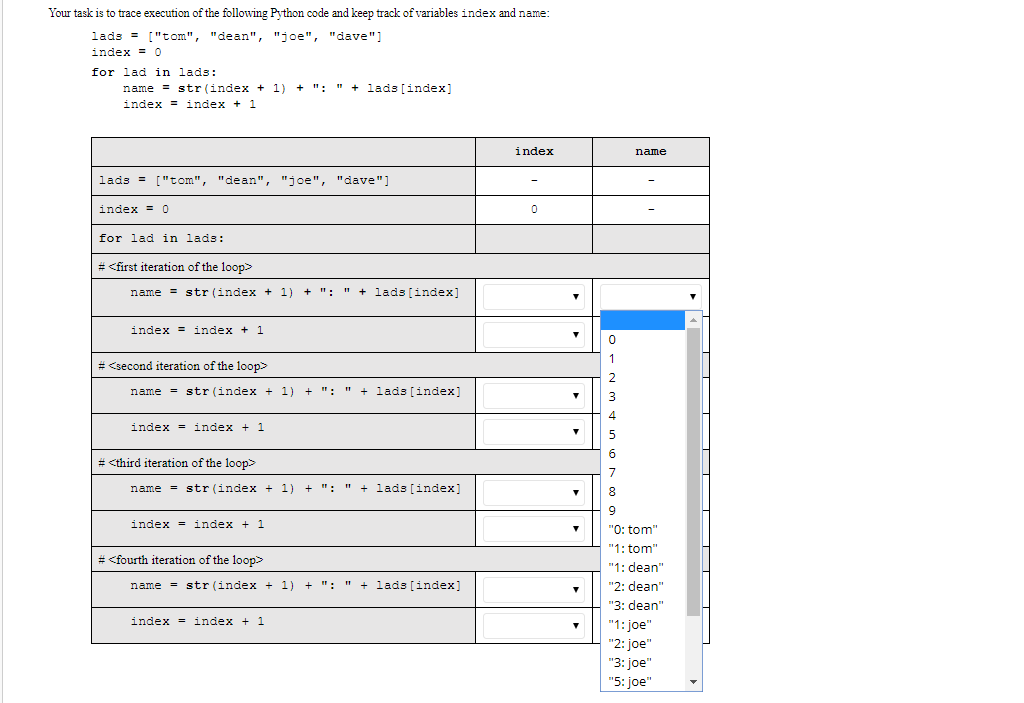 Solved Your task is to trace execution of the following | Chegg.com