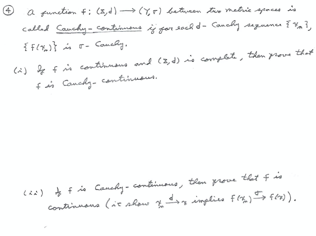 Solved # a function fi (3,d) (Y,+) between two metric spaces | Chegg.com