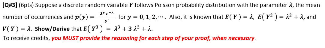 Solved We-2 (Q#3] (6pts) Suppose a discrete random variable | Chegg.com