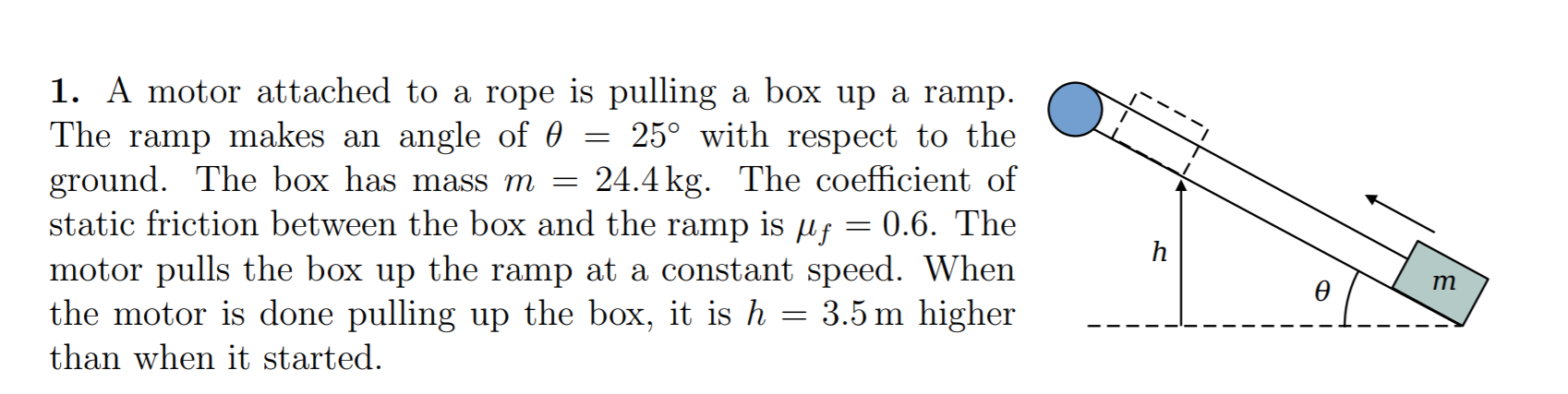 Solved (e) How much work does friction do on the box? (f) | Chegg.com