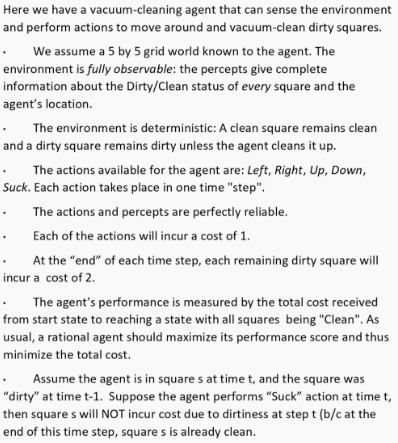 Solved Here we have a vacuum-cleaning agent that can sense | Chegg.com