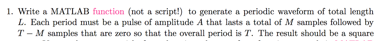 Solved 1. Write a MATLAB function (not a script!) to | Chegg.com